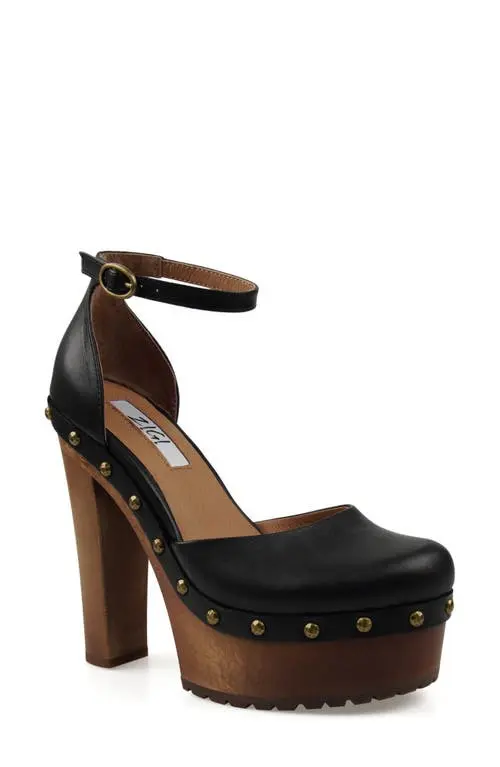 ZIGI Divaa Ankle Strap Platform Pumps - Black