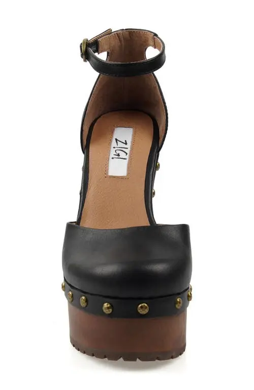 ZIGI Divaa Ankle Strap Platform Pumps - Black