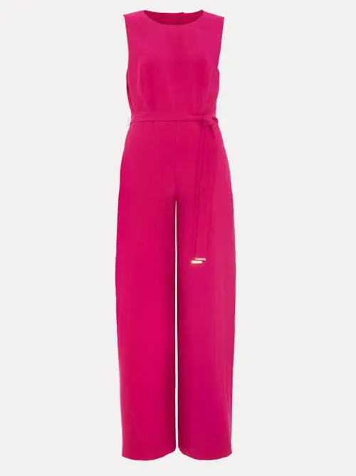 PHASE EIGHT Marta Belted Jumpsuit - Fuchsia