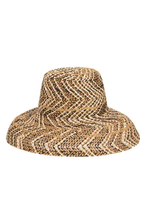 San Diego Hat Briza Open Weave Round Crown Hat - Brown