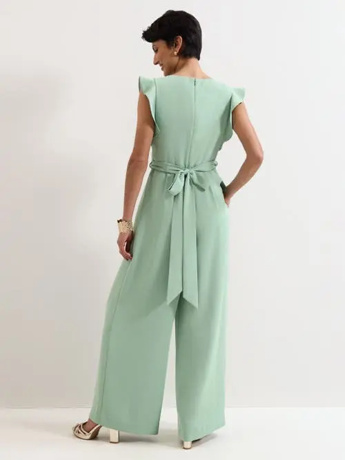 PHASE EIGHT V-neck Wide-leg Jumpsuit - Green
