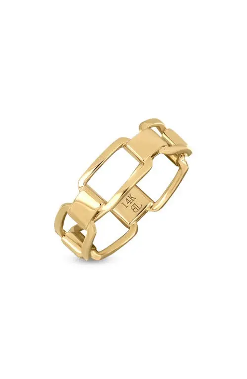 Bony Levy 14k Gold Box Chain Statement Ring - 14k Yellow Gold