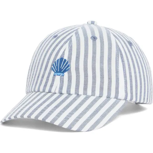 FRASIER STERLING Striped Baseball Cap - Cloud Seersucker