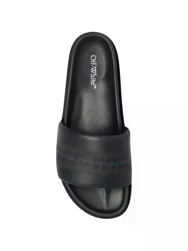 Off-White Logo-print Leather Slides