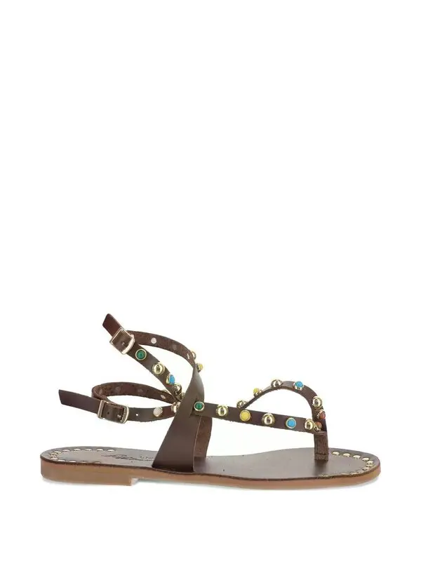 KIMAI Embellished Leather Sandals