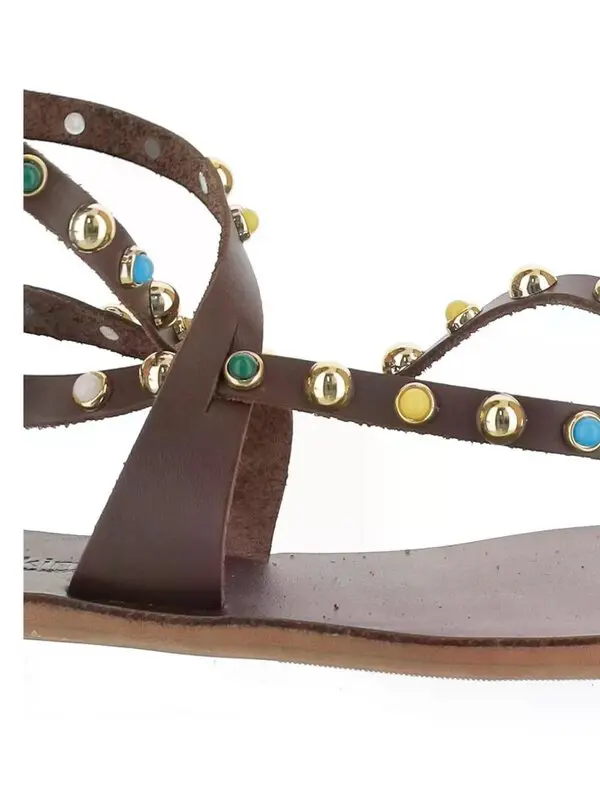 KIMAI Embellished Leather Sandals