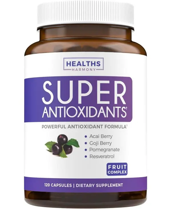 HEALTHS HARMONY Super Antioxidants Supplement | Powerful Super Food Antioxidant Daily Blend | Acai Berry - Open White