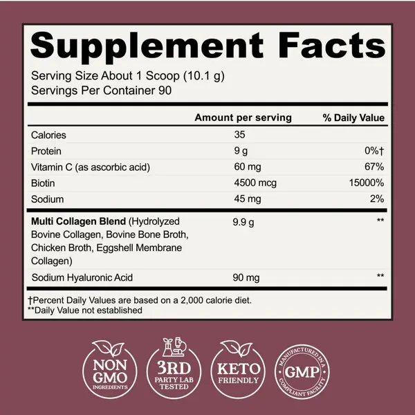LEFT COAST PERFORMANCE Lcp Multi Collagen Powder With Biotin