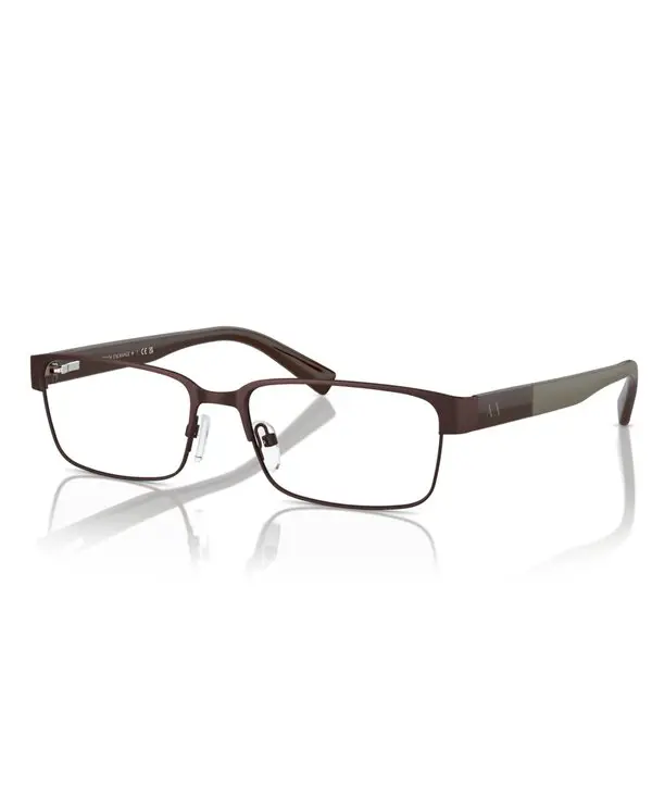 A|X ARMANI EXCHANGE Armani Exchange Rectangle Full Rim Eyeglasses - Brown
