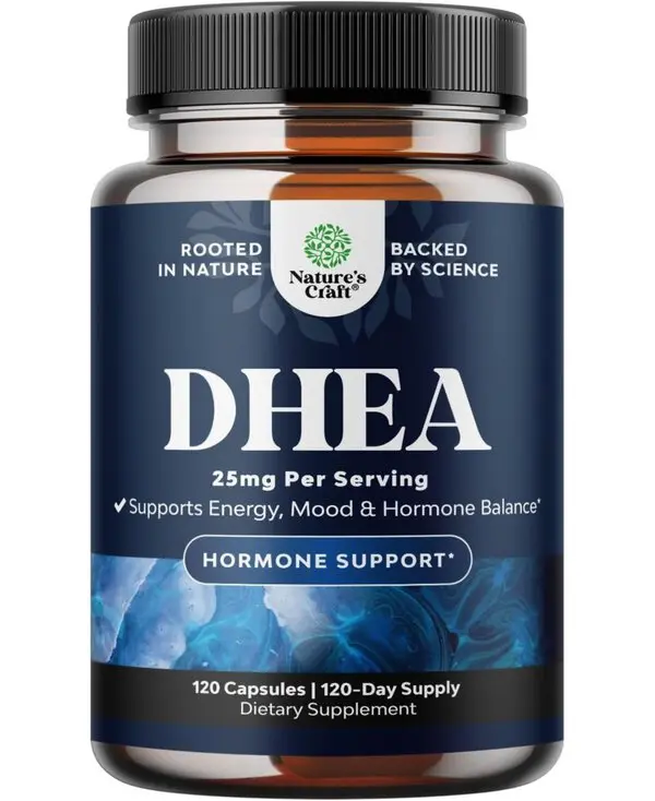 NATURE'S CRAFT Dhea 25mg For & | Dhea Supplement For Mood Energy & Immune Support - No Color