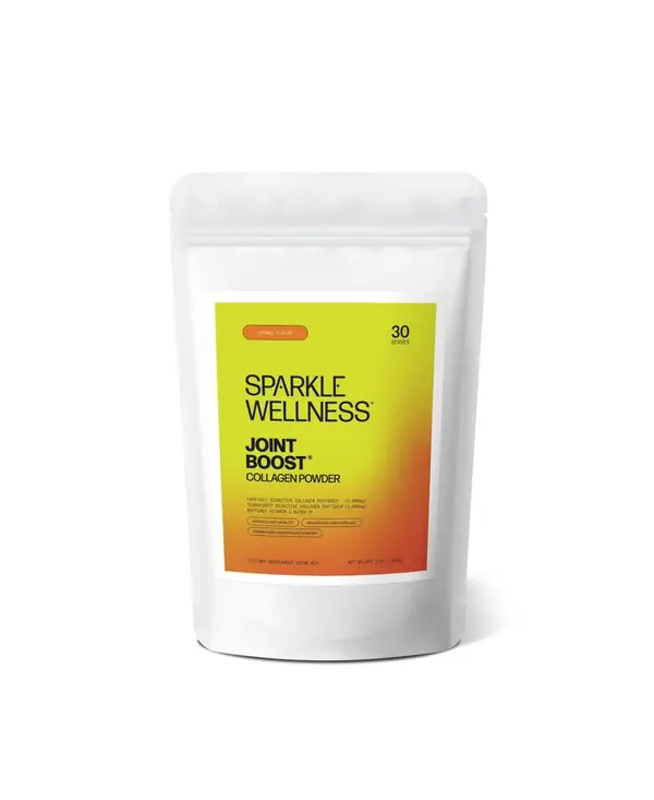 SPARKLE WELLNESS Joint Boost -serves Collagen Powder Supplement With Fortigel & Tendoforte Collagen Peptides & Calcium Ascorbate Vitamin C | Supports Joint Health - Orange