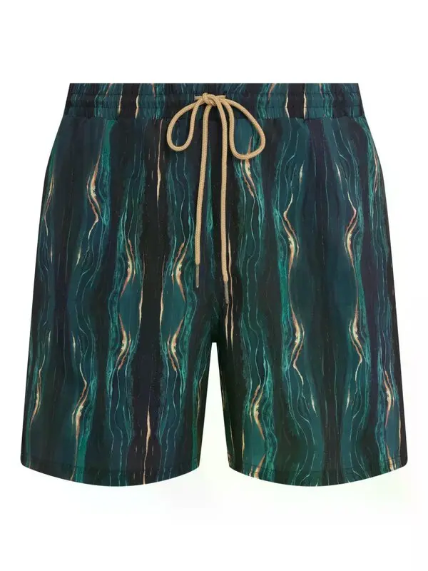 LYGIA & NANNY Printed Bermuda Swim Shorts - Blue