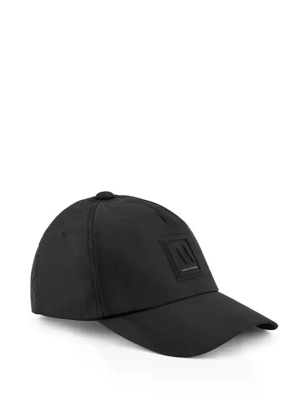 Armani Exchange Logo Patch Baseball Cap - Black