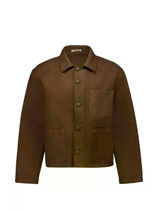 Auralee Patch-pocket Button-up Coat - Brown