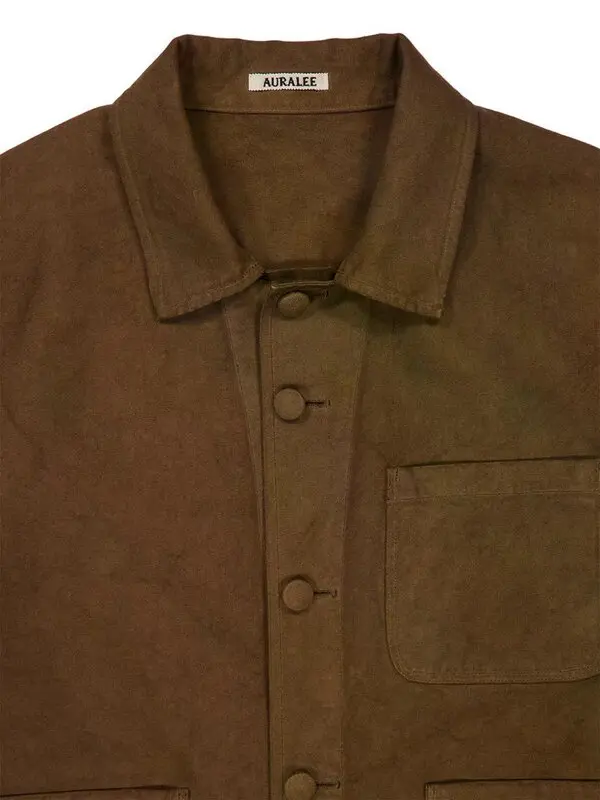 Auralee Patch-pocket Button-up Coat - Brown