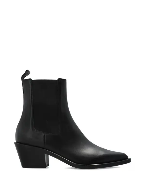 GIANVITO ROSSI Pointed-toe Ankle Boots - Black
