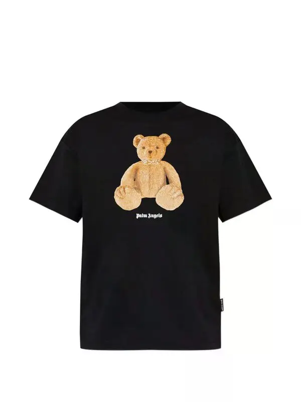 Palm Angels Bear Logo-print T-shirt - Black