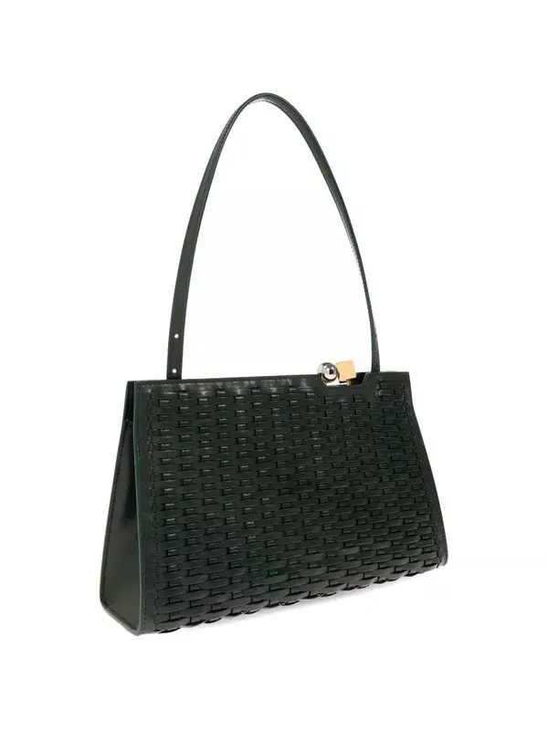 Jacquemus Salon Woven Leather Tote - Green