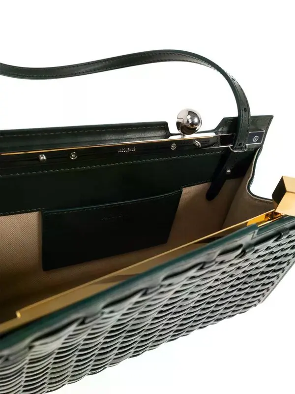 Jacquemus Salon Woven Leather Tote - Green
