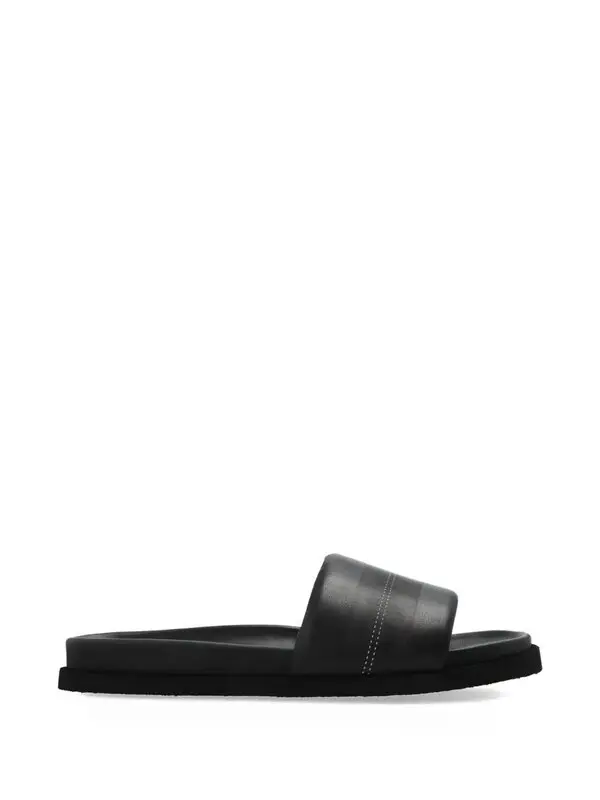 Off-White Logo-print Leather Slides