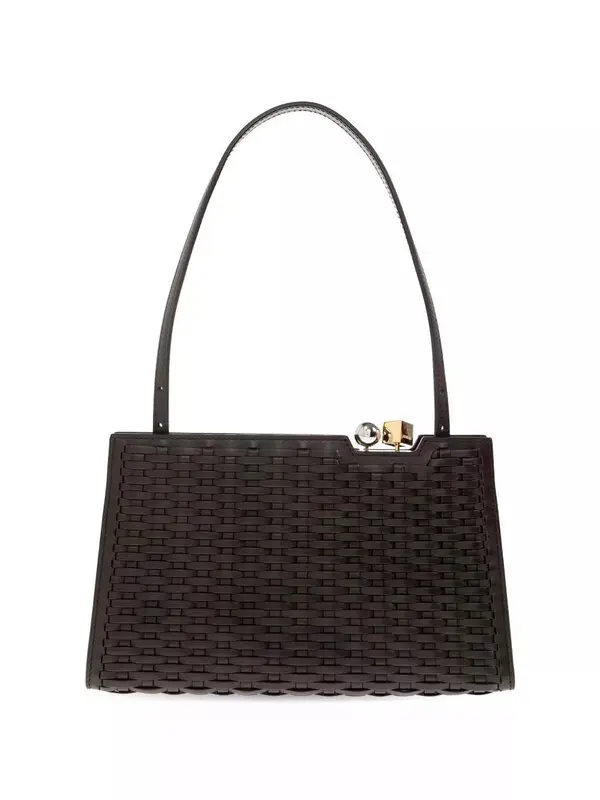 Jacquemus Salon Woven Leather Shoulder Bag - Brown