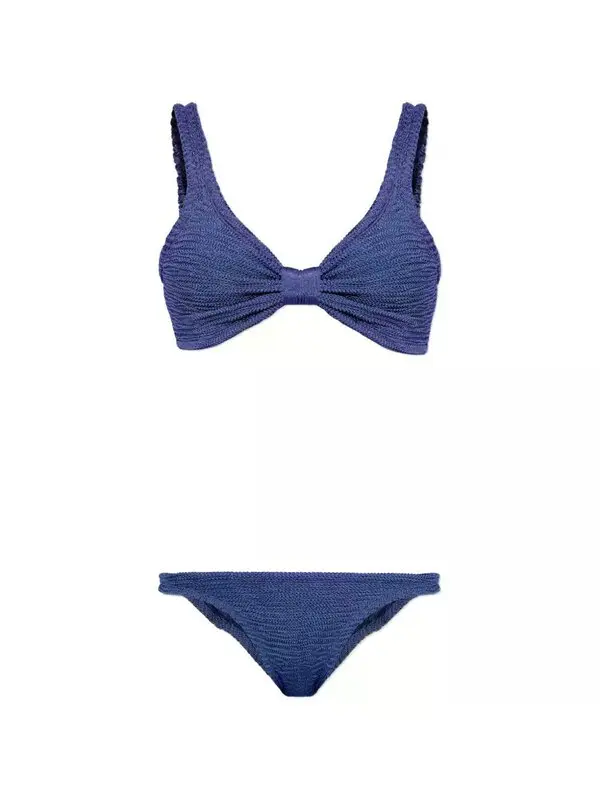 PARAMIDONNA Textured-finish Bikini - Blue