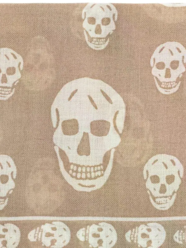 Alexander McQueen Skull-print Scarf - Neutrals