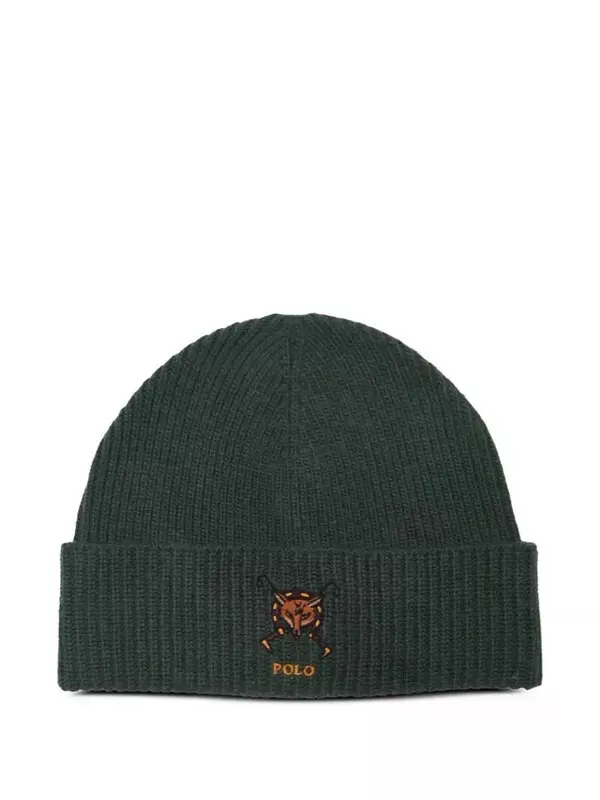 Polo Ralph Lauren Fox-embroidered Beanie - Green