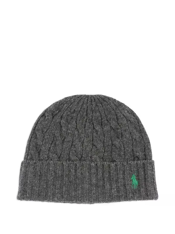 Polo Ralph Lauren Pony Cable-knit Beanie - Grey
