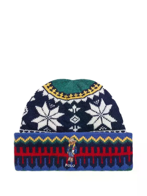 Polo Ralph Lauren Jacquard Knit Beanie - Blue