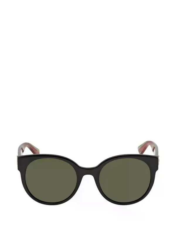 Gucci Interlocking G Round-frame Sunglasses - Black
