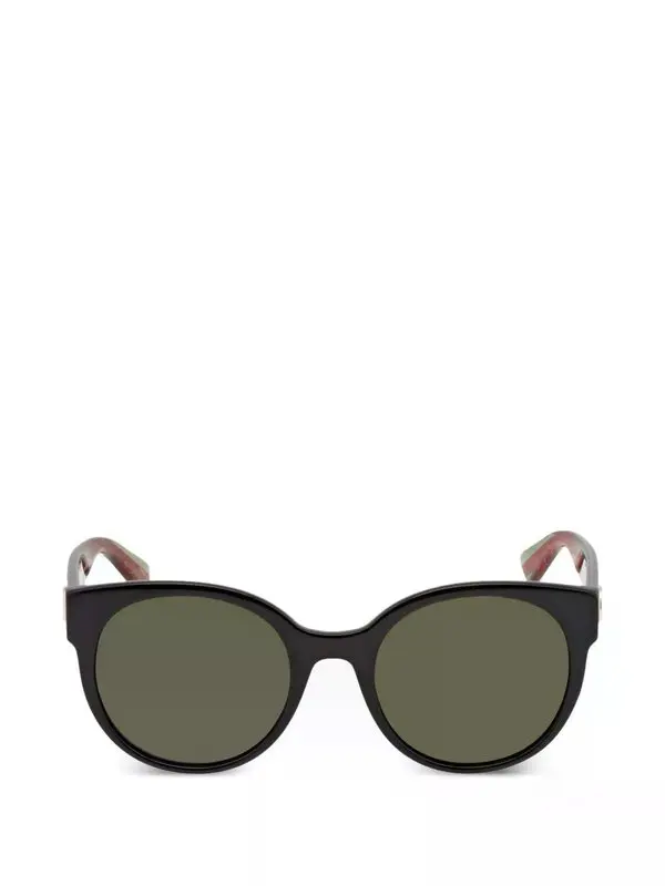 Gucci Interlocking G Round-frame Sunglasses - Black