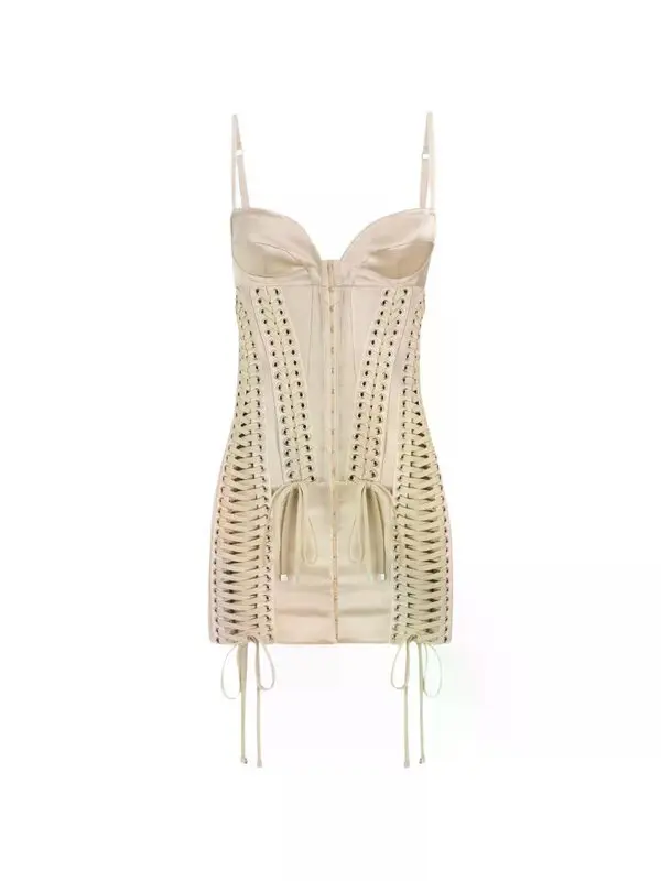 Dolce & Gabbana Duchesse Balconette Dress - Neutrals