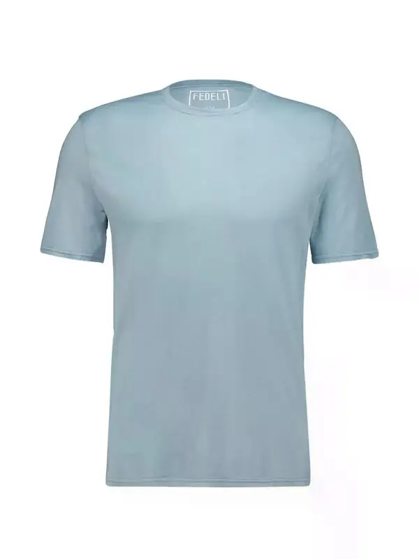 Fedeli Gary Knitted Cotton T-shirt - Blue