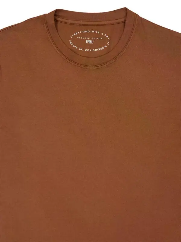 Fedeli Giza Short-sleeve Knitted T-shirt - Brown
