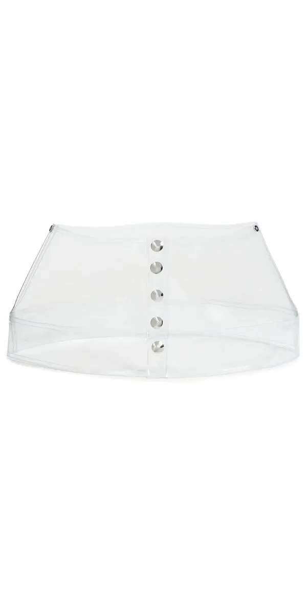 Tibi Pvc Peplum Belt - Clear