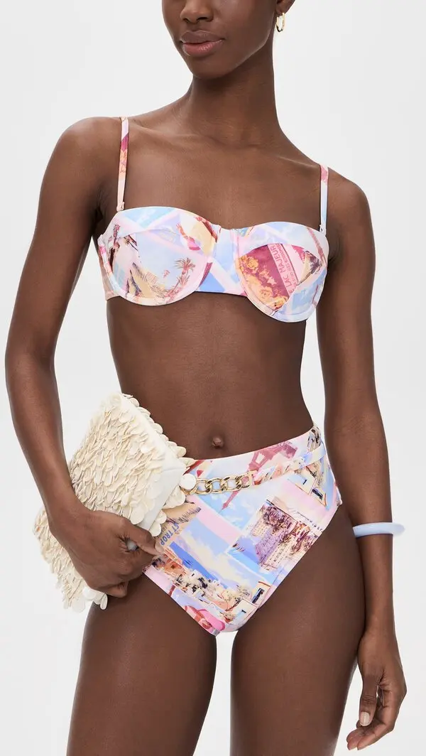 L'Agence Alexandria Structured Bikini Top - Multi