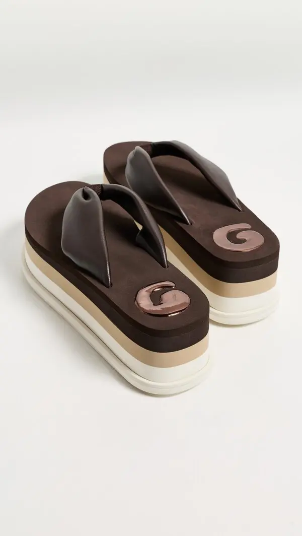 Cult Gaia Platform Sandals - Luwak Multi