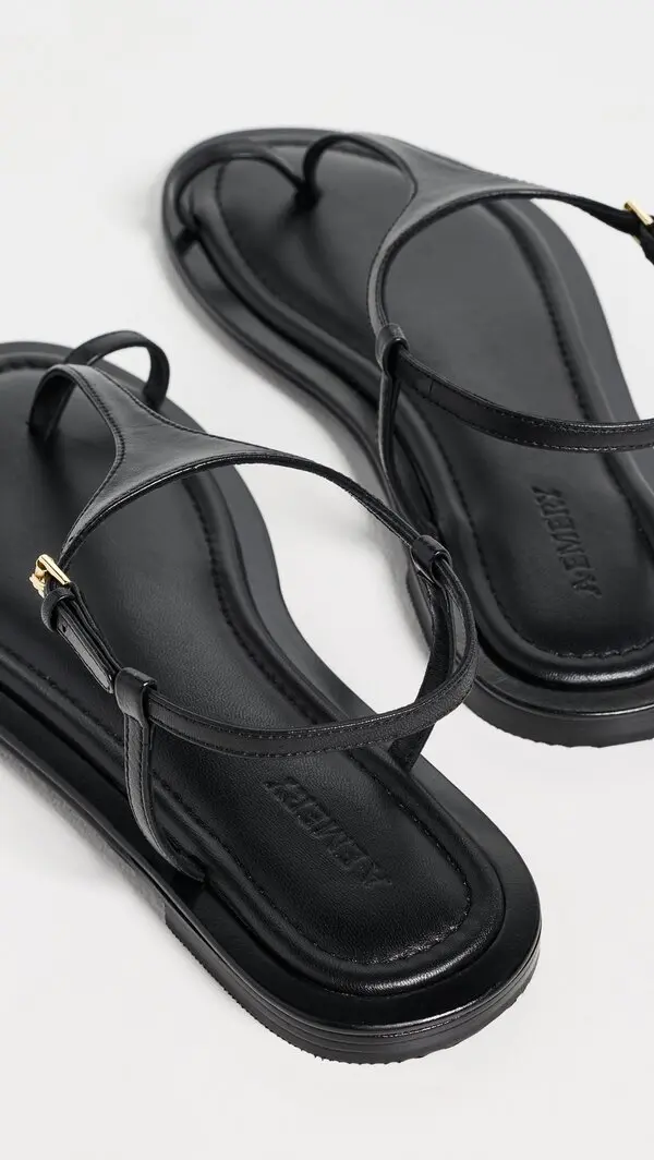 A.emery Alta Leather Sandals - Black