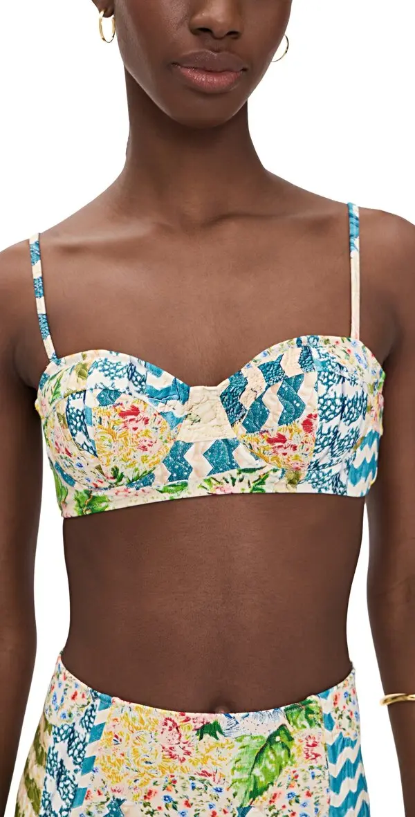 Hunter Bell Floral Bikini Top - Morning Glory