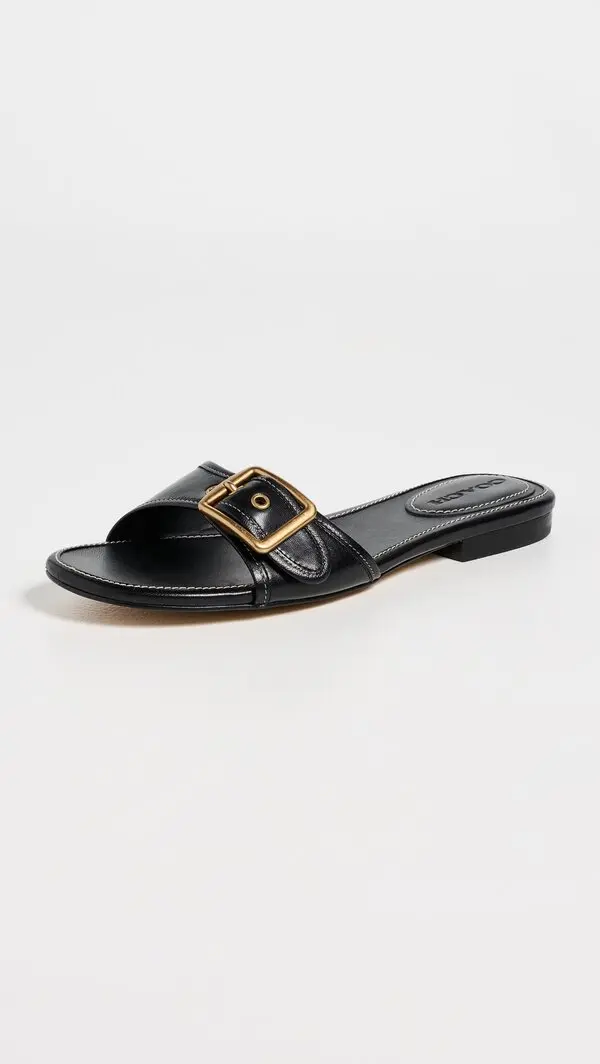 COACH Margot Flat Sandals - Black