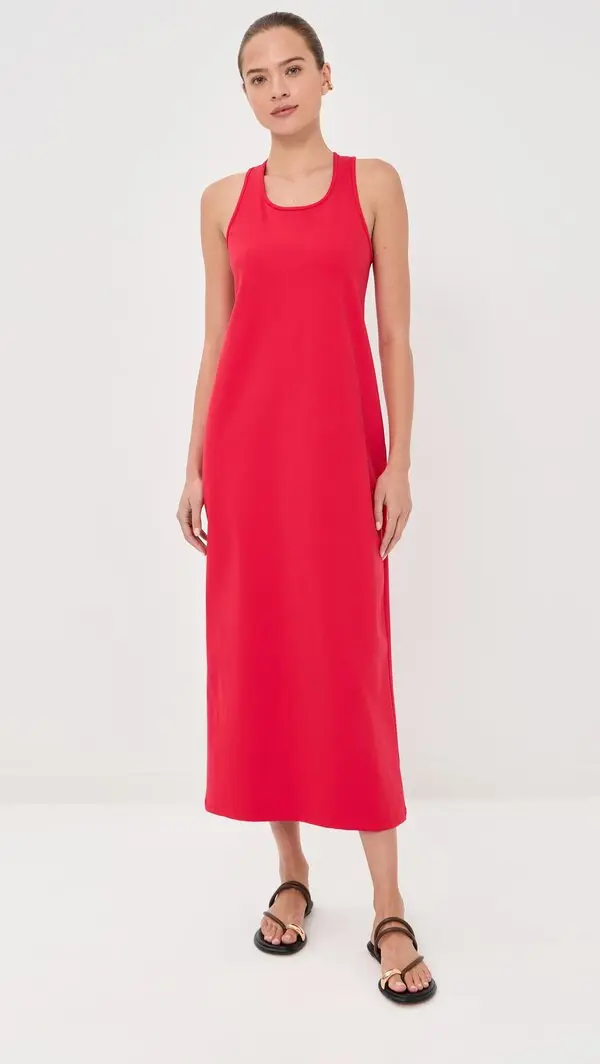 Tibi Ultra Stretch Knit Sleeveless Maxi Dress