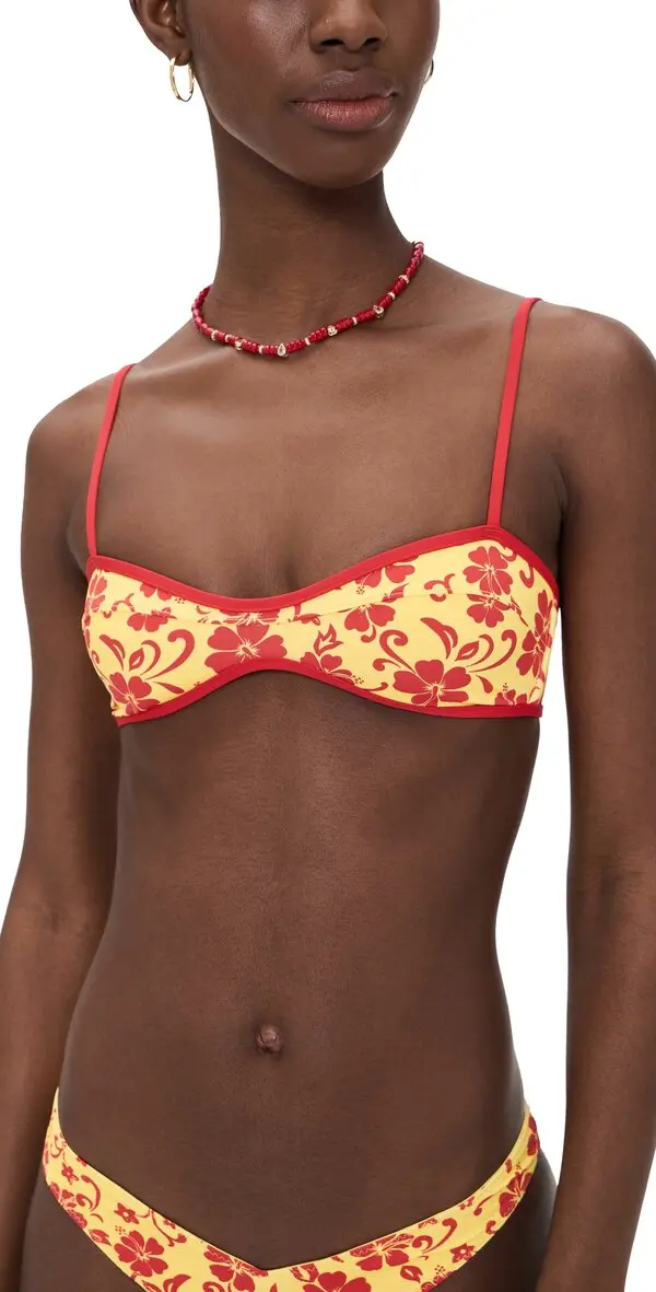 Frankies Bikinis Lane Bikini Top - Favorite Flower