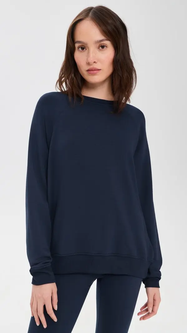 Splits59 Andie Oversized Fleece Sweatshirt - Indigo