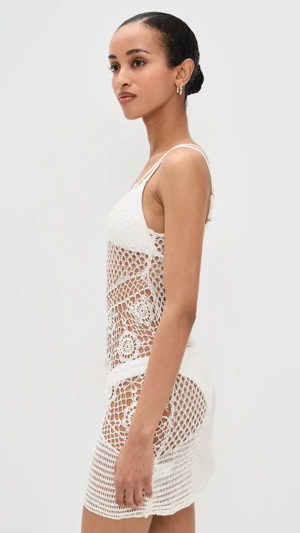 Frankies Bikinis Apollo Crochet Mini Dress