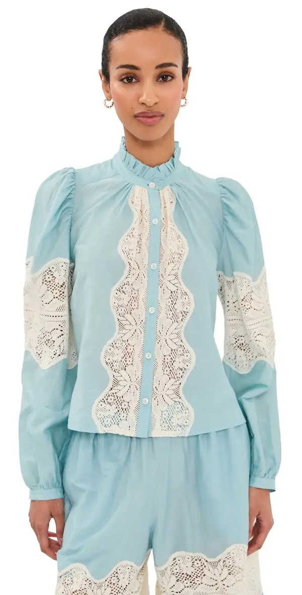 Alix Of Bohemia Annabel Sky Prima Lace Shirt