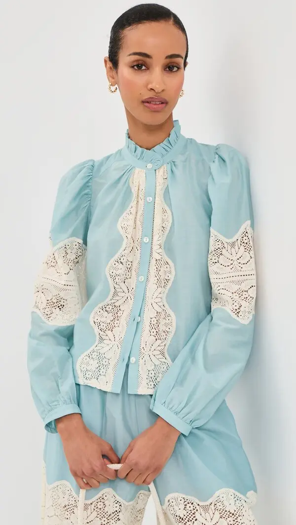 Alix Of Bohemia Annabel Sky Prima Lace Shirt