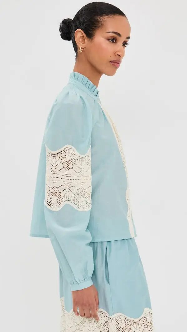 Alix Of Bohemia Annabel Sky Prima Lace Shirt