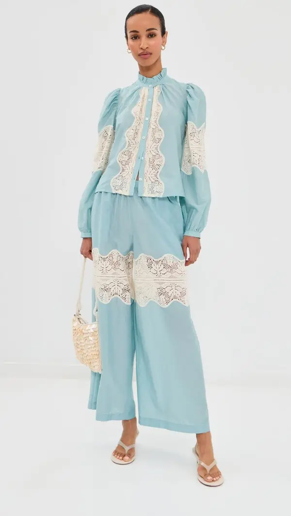 Alix Of Bohemia Annabel Sky Prima Lace Shirt