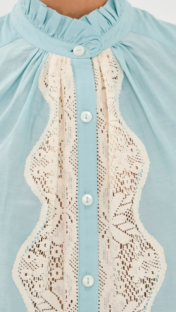 Alix Of Bohemia Annabel Sky Prima Lace Shirt